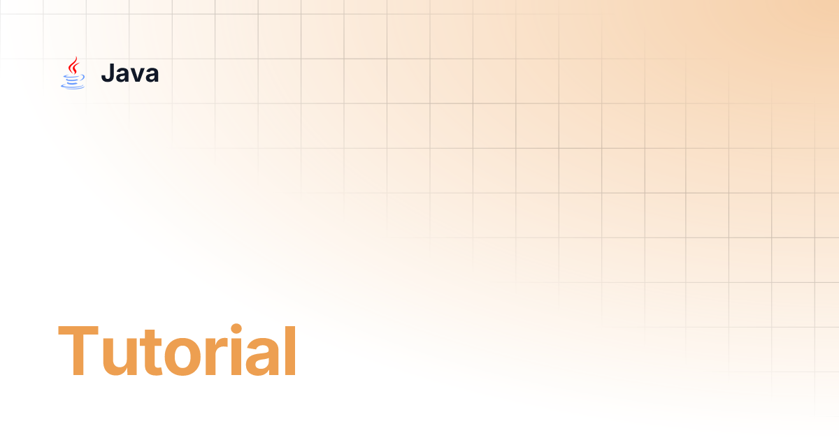 Tutorial Java 